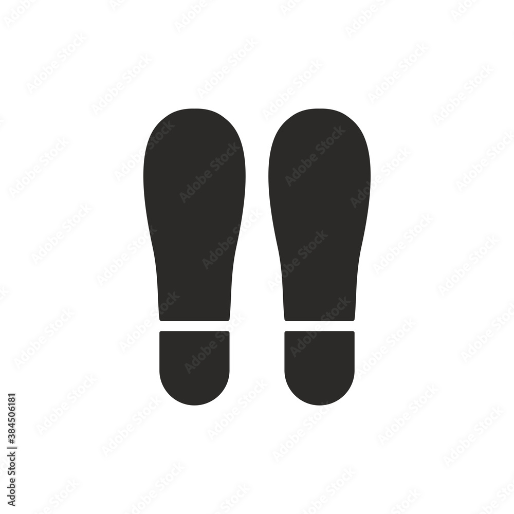 Footprint Sign. Steps Symbol Simple, Flat Vector, Icon You Can Use Your ...
