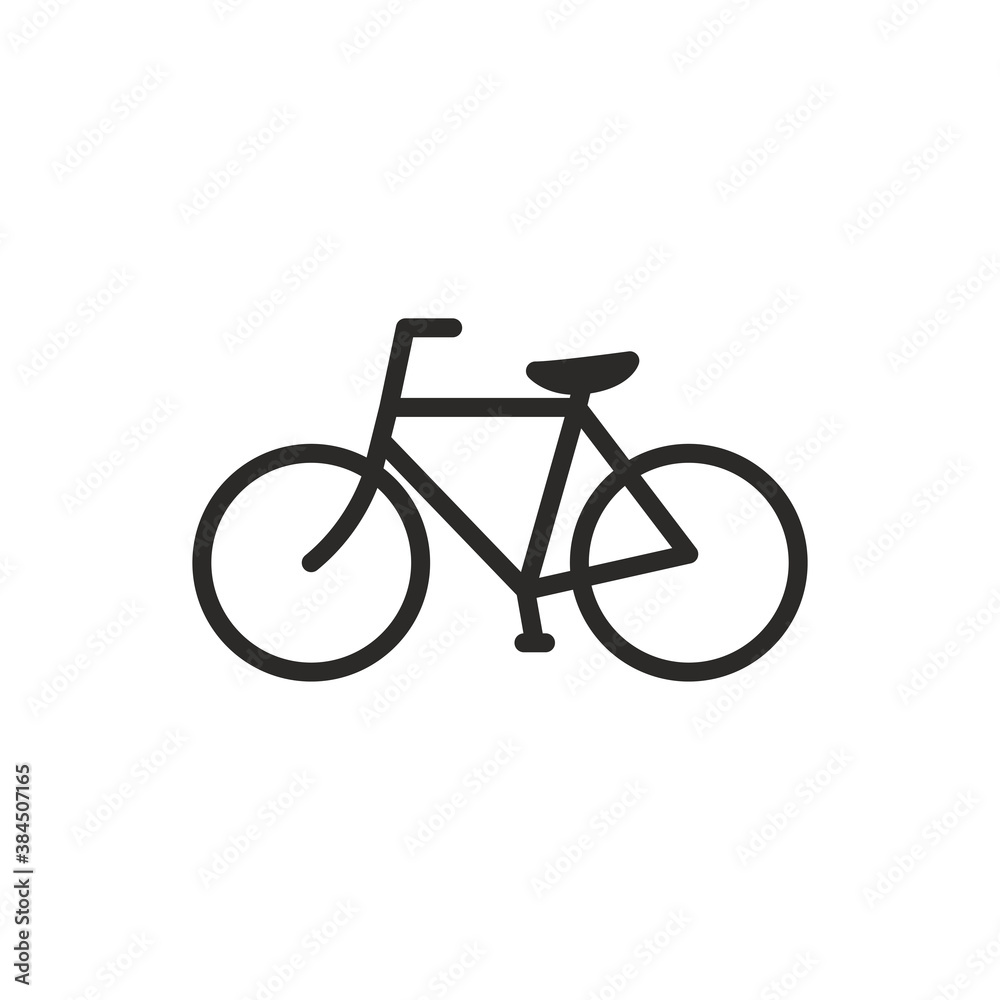 Bicycle Sign Isolated On White Background. Bike Symbol Simple, Flat ...