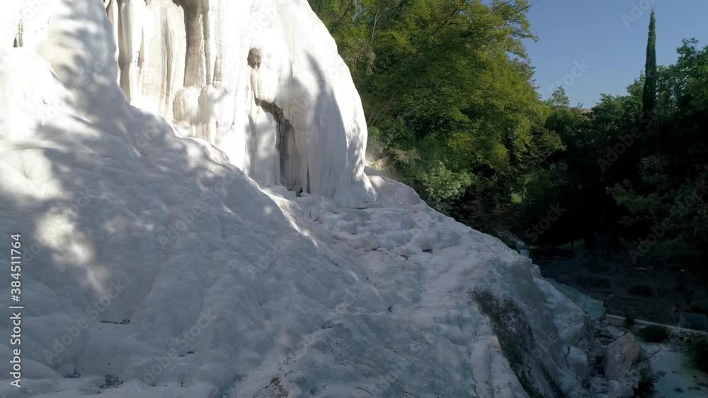 Waterfall of Bagni San Filippo in Vald'Orcia the thermal baths in Siena ...