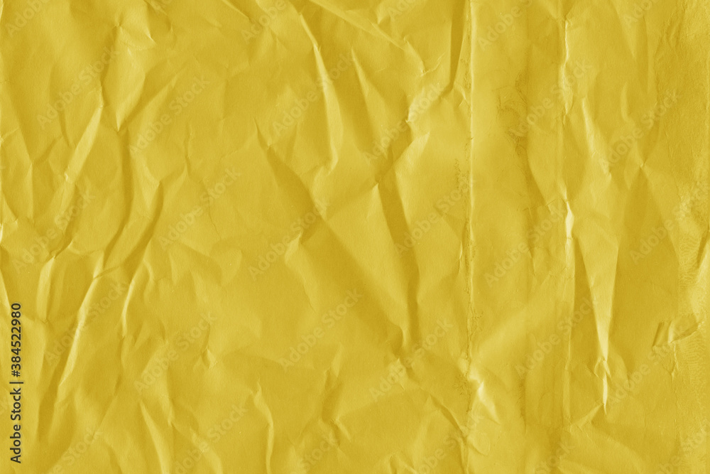 Yellow vintage and old looking crumpled paper background. Retro ...