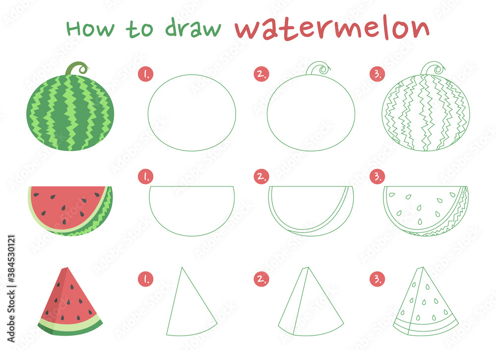 How To Draw A Watermelon