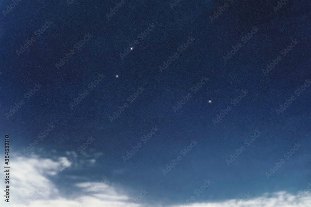 Triangulum star constellation, Night sky, Cluster of stars, Deep space ...