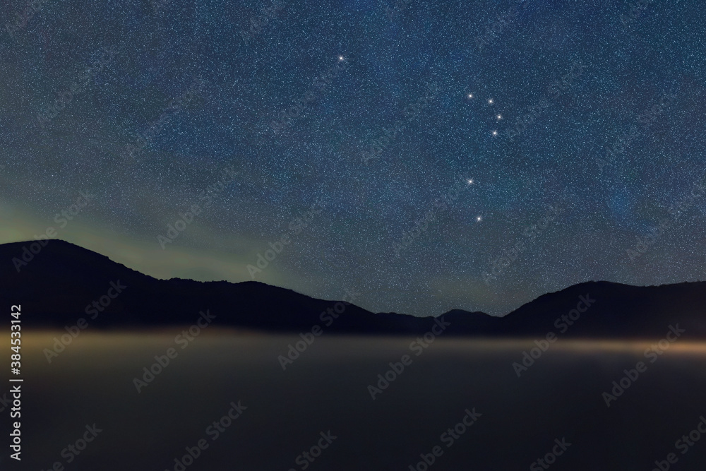 Horologium star constellation, Night sky, Cluster of stars, Deep space ...