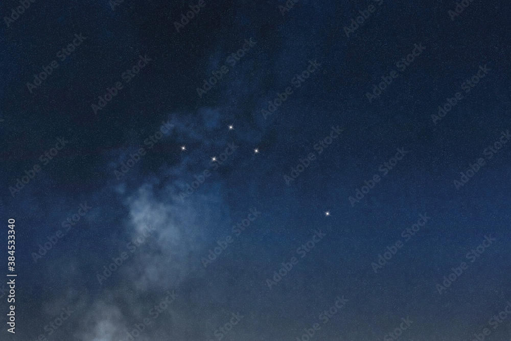 Delphinus star constellation, Night sky, Cluster of stars, Deep space ...