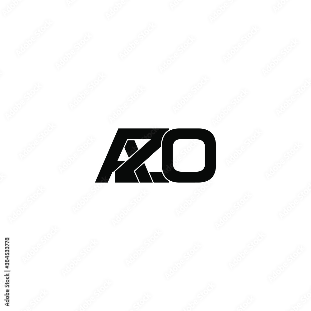 azo letter original monogram logo design Stock Vector | Adobe Stock