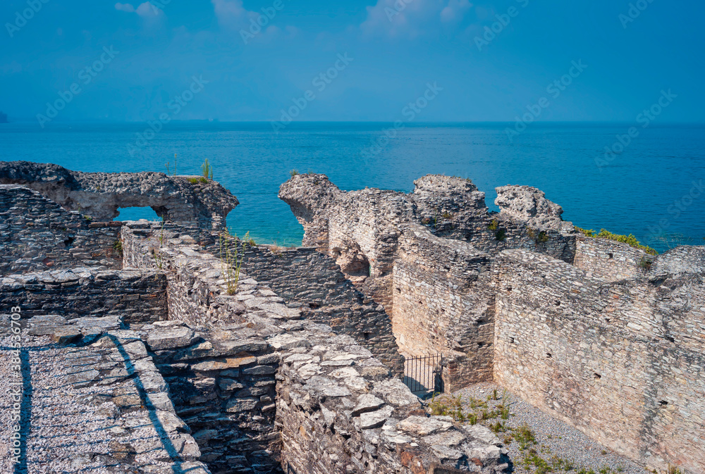 Sirmione (BS), Italy - July 30, 2020: the ancient ruins of Grotte di ...