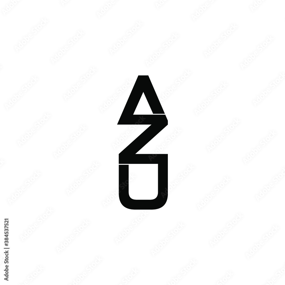 azu letter original monogram logo design Stock Vector | Adobe Stock