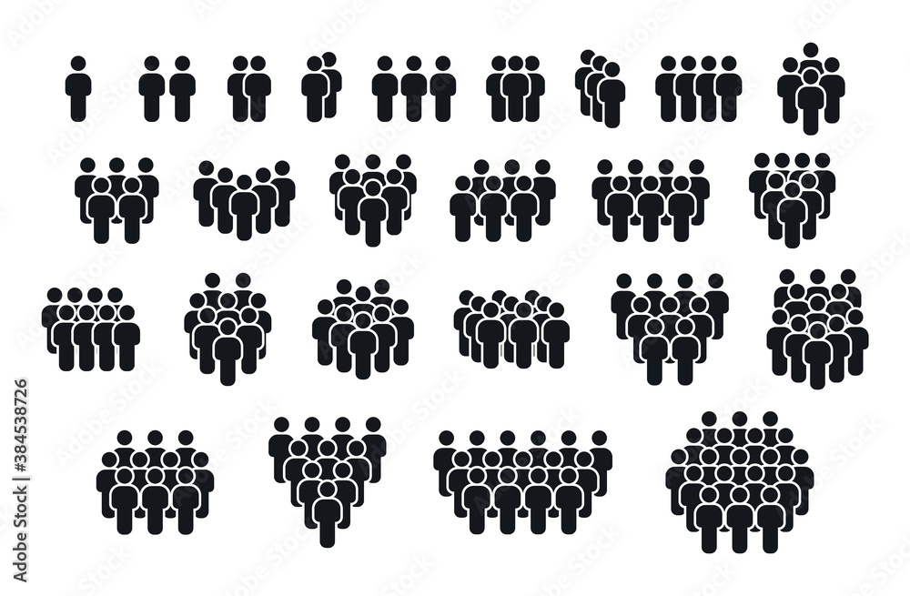 Big set of people icons. Group people. Crowd symbol. Person vector ...