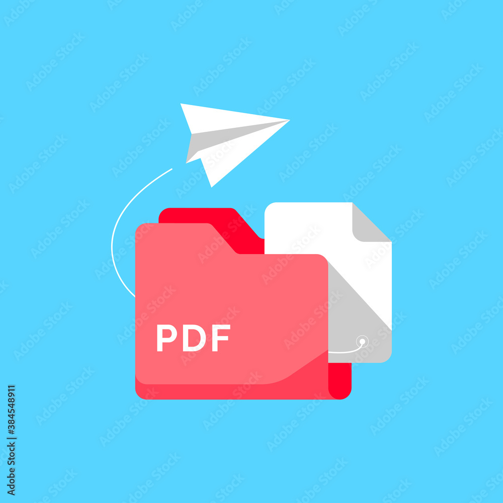 share or send with pdf document file format concept metaphor ...