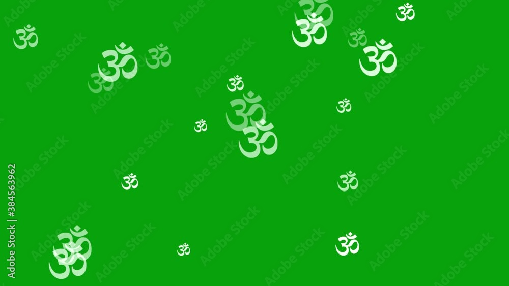 Om symbols motion graphics with green screen background Stock Video ...