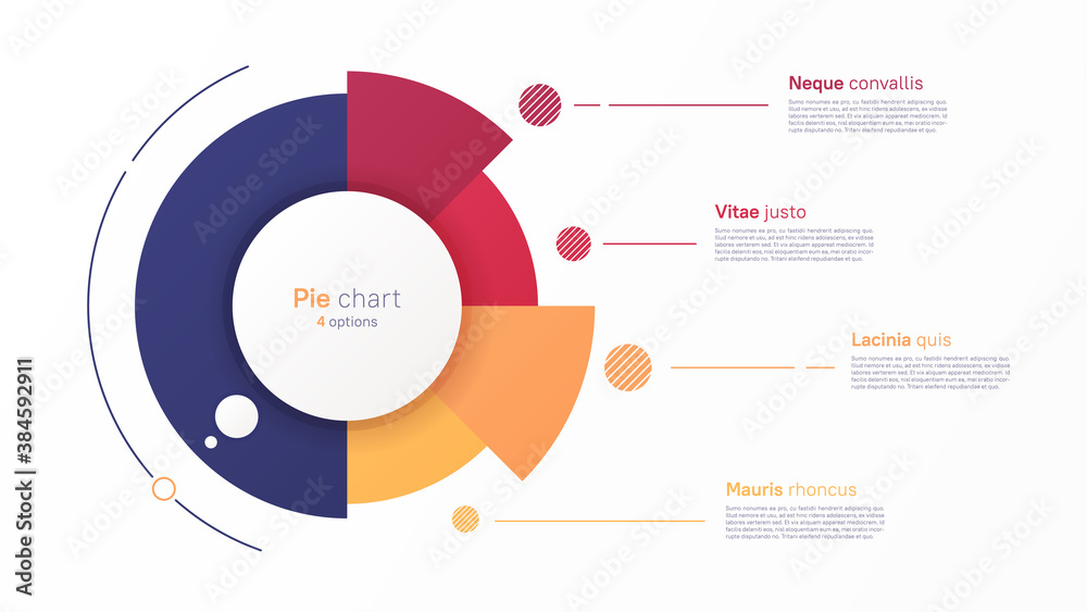 Vector circle chart design, modern template for creating infographics ...