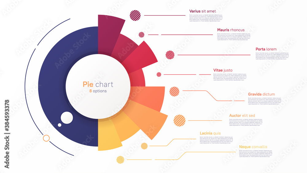 Vector circle chart design, modern template for creating infographics ...