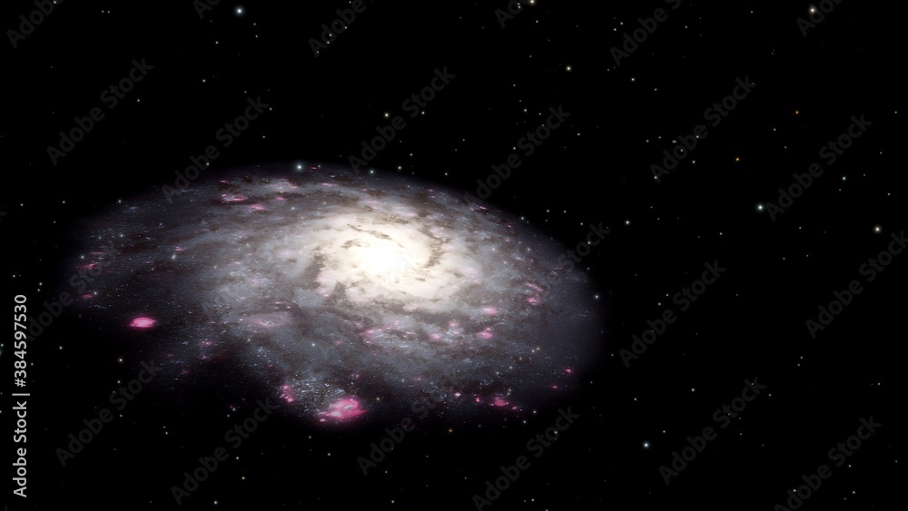 realistic galaxy in the universe, milky way, spiral galaxy, galaxy top ...