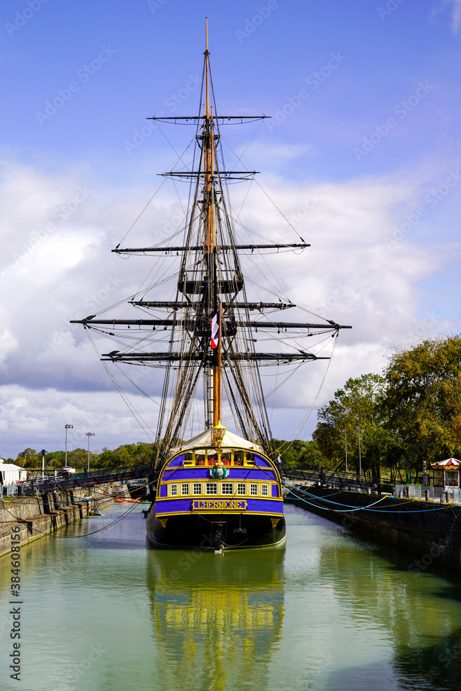 Hermione ancient frigate historic vessel rebuilt as originally a ...