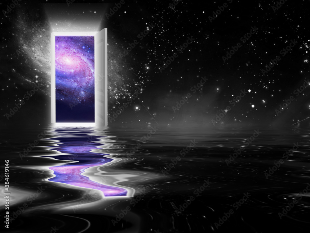 Portal to another universe. 3D rendering Stock Illustration | Adobe Stock