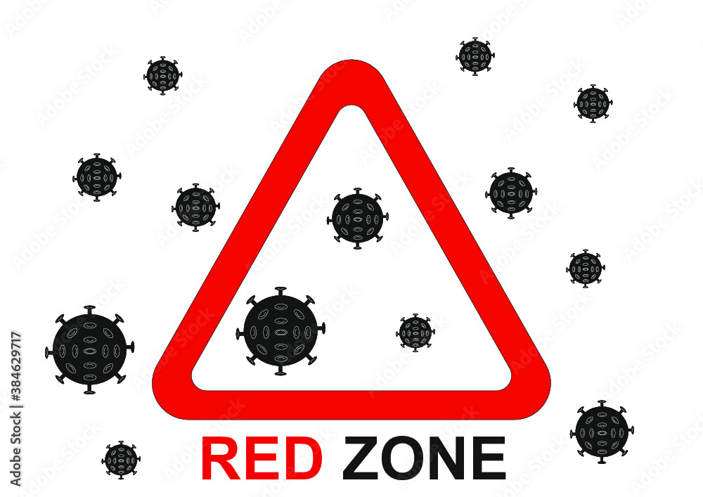 segnale stradale RED ZONE Stock Vector | Adobe Stock