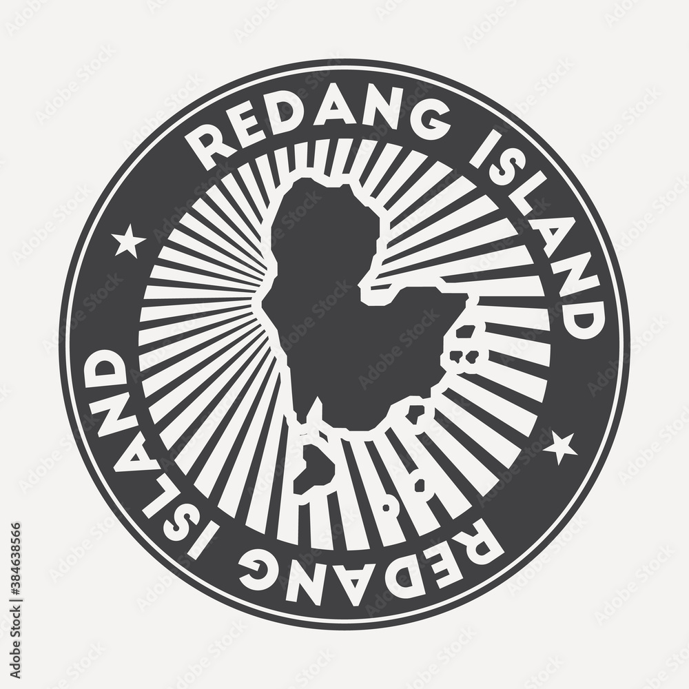 Redang Island round logo. Vintage travel badge with the circular name ...