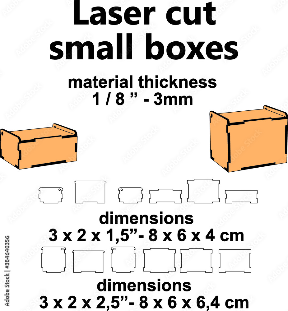 Laser cut pattern Small box Gift box vector template design home decor ...