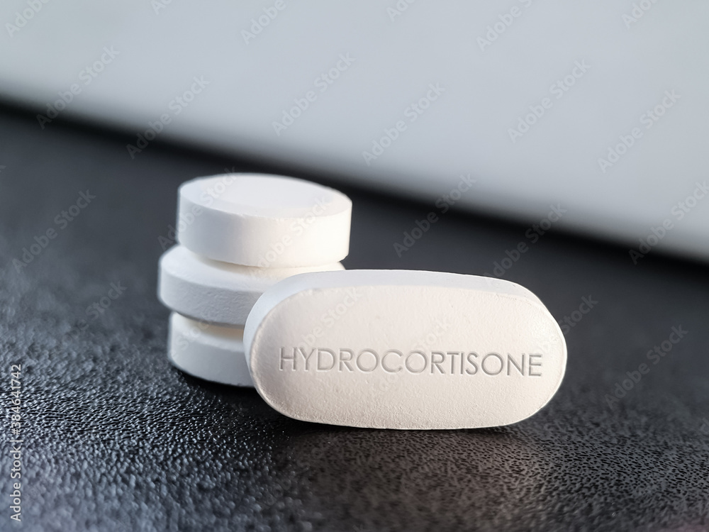 Hydrocortisone Pill Hormone cortisol Medication Stock Photo | Adobe Stock