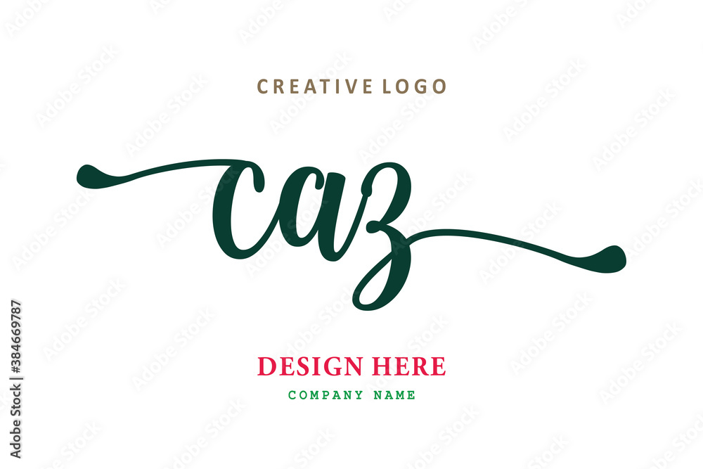 pharmacy logo composition of the letter CAZ is simple, easy to ...