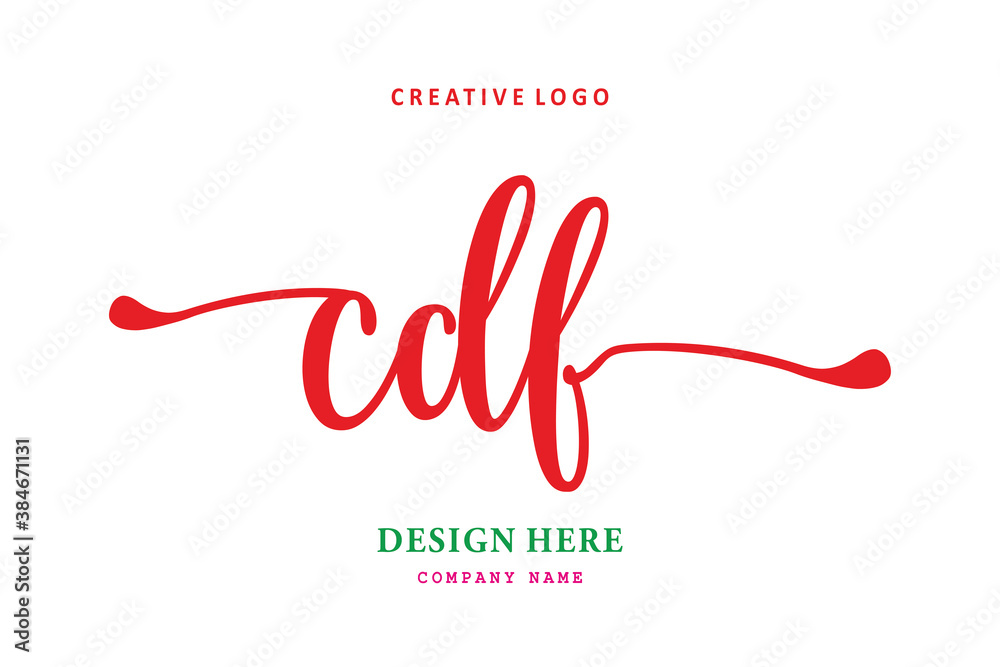 pharmacy logo composition of the letter CDF is simple, easy to ...
