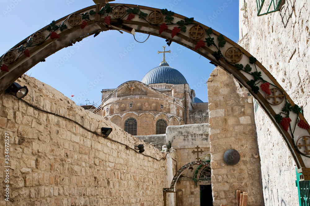 Photo & Art Print The 9th station of the cross at the entree to the ...