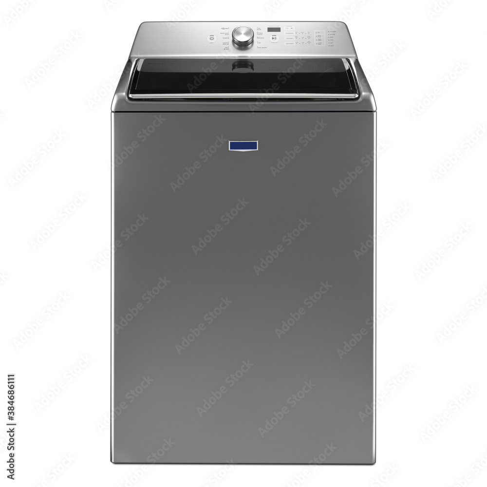 Washing Machine Isolated on White Background. Household Domestic Major ...