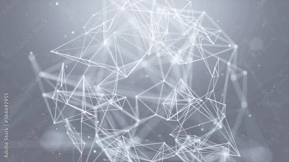 4K Loop Global network connection concept. Big data visualization ...
