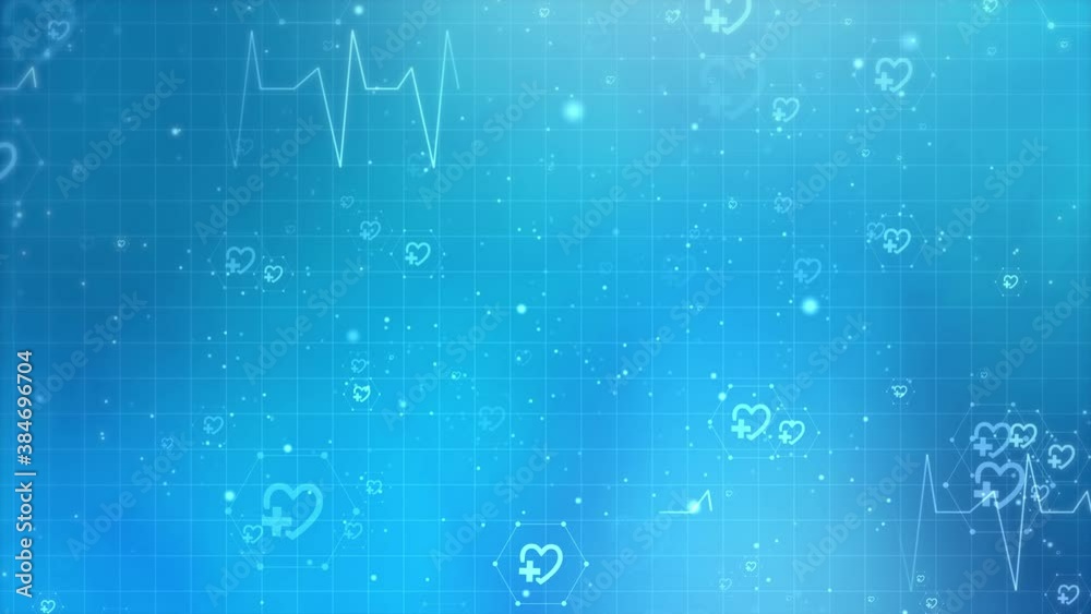 Abstract medical Presentation background with flat icons symbols ...