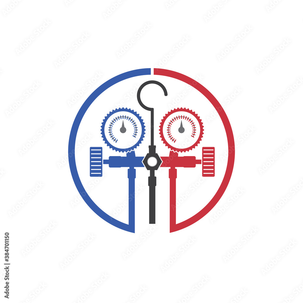 Vector of logo with pressure gauge manometer symbol design eps format ...