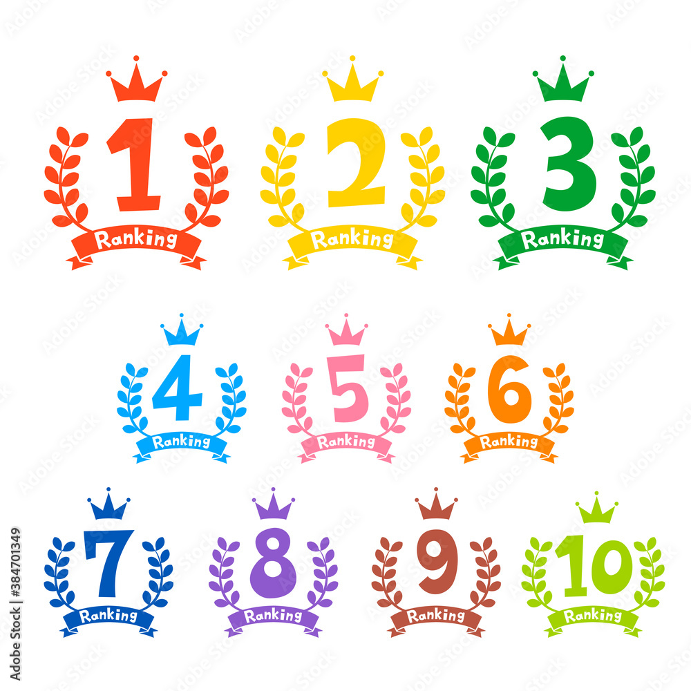 手書きの数字のランキングアイコン vector de Stock | Adobe Stock