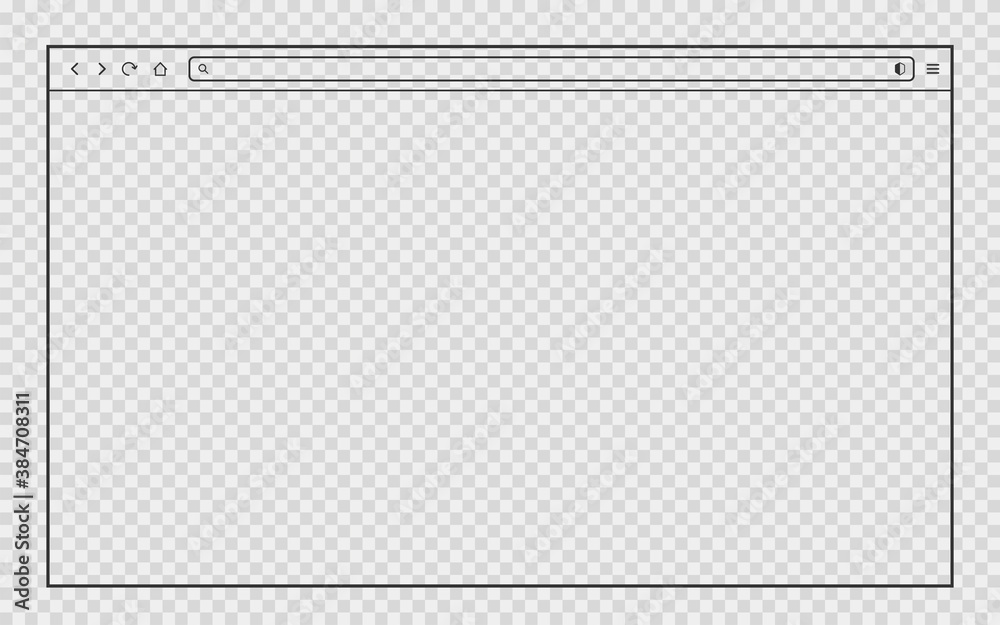 Outline browser window. Transparent web browser. Website mockup ... Outline browser window. Transparent web browser. Website mockup ...