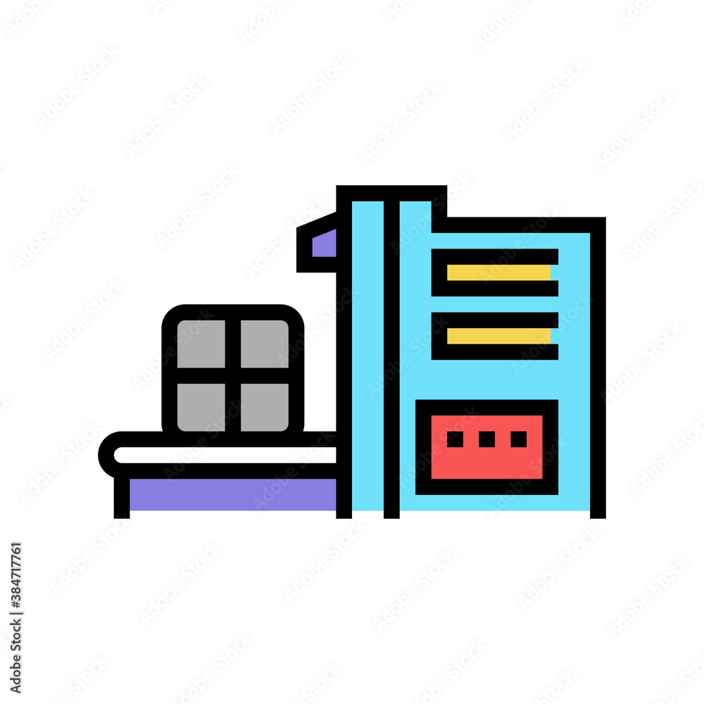 sorting waste machine color icon vector. sorting waste machine sign ...