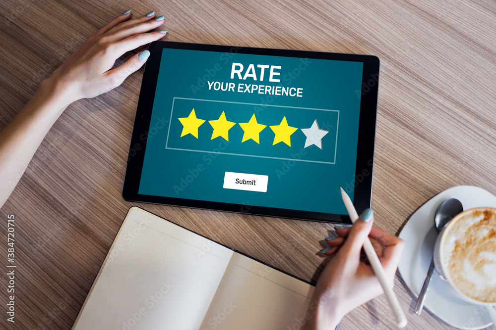 Rate customer experience review. Service and Customer satisfaction ...
