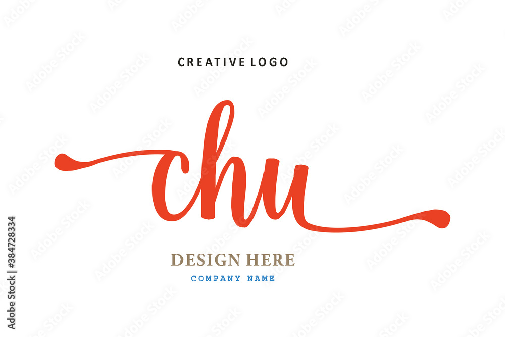 simple CHU letter arrangement logo is easy to understand, simple and ...