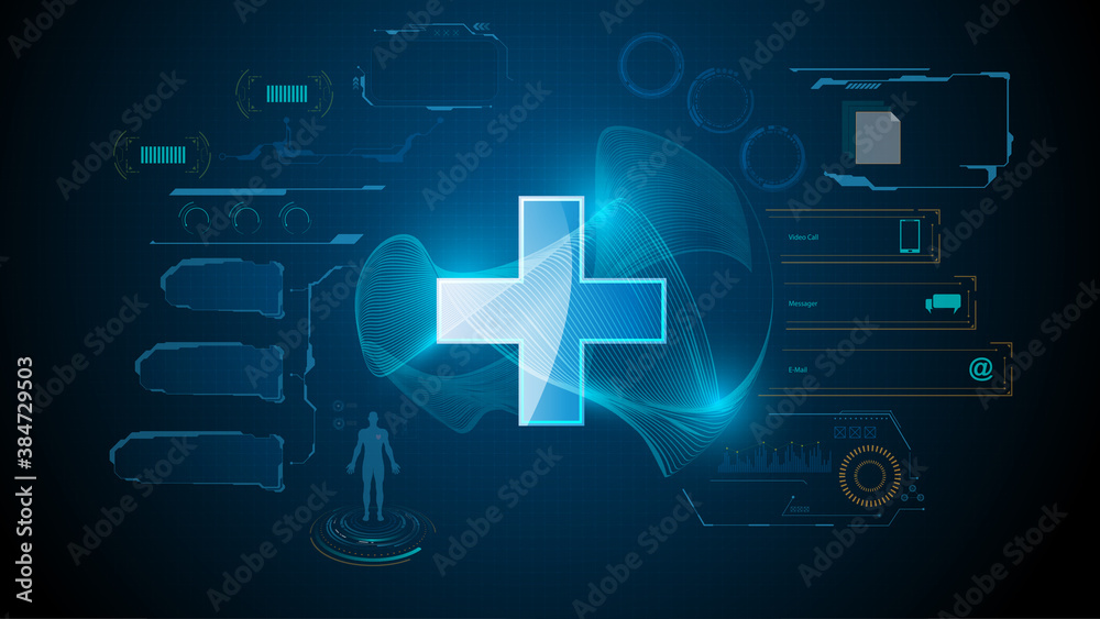 abstract medical hud ui system pattern tech telecommunication ...