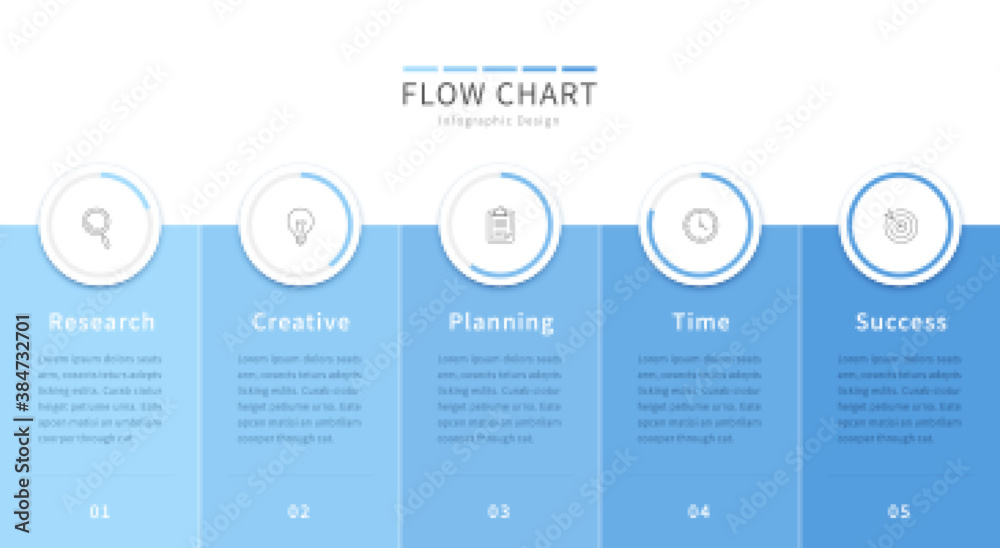 Infographic flow chart template Stock Vector | Adobe Stock
