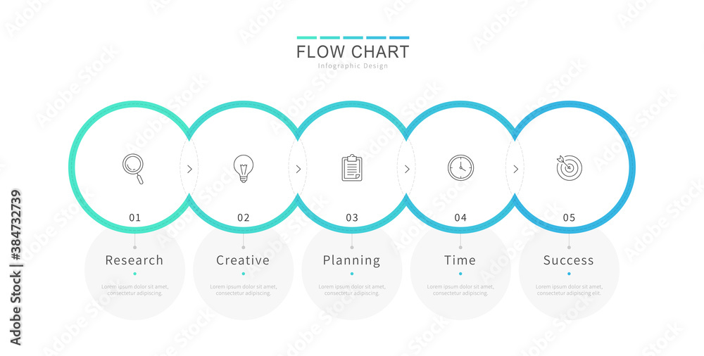 Process flow chart infographic Stock Vector | Adobe Stock