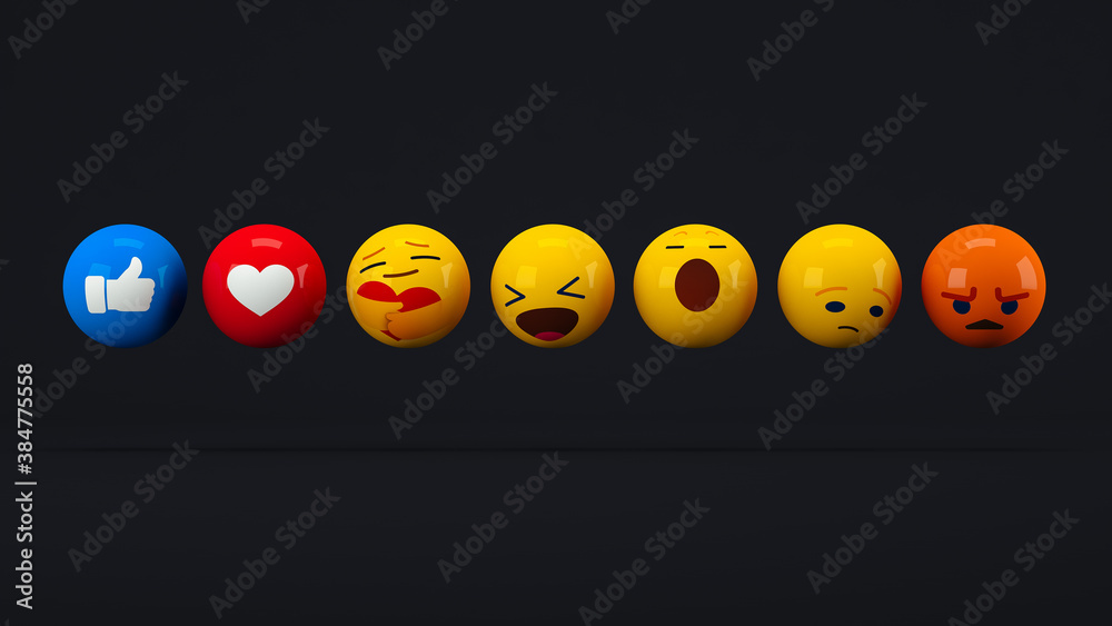 Icons and emojis to vote for social media Stock Illustration | Adobe Stock