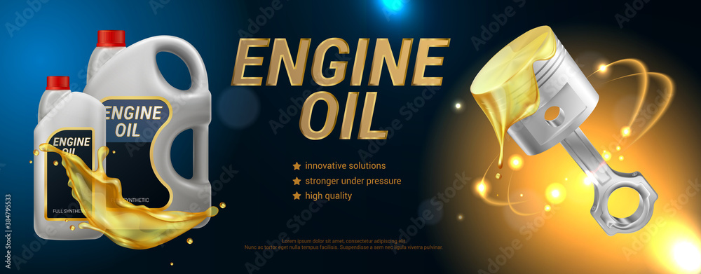 High Quality Engine Oil Ads Poster Stock Vector | Adobe Stock