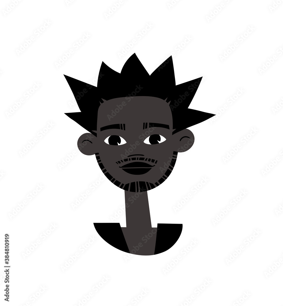 Young Black Male Character. Cartoon Style People. Black Lives Matter ...