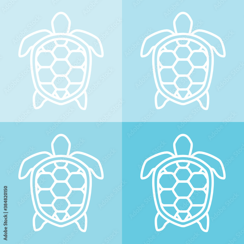Turtle Logo Icon Illustration, Turtle Symbol, Turtle Drawing, Sea Life ...