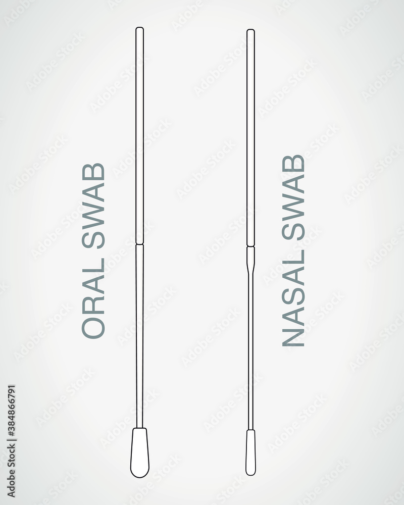 Sterile swabs, nose SWAB, oral SWAB, nasal SWAB Stock Vector | Adobe Stock