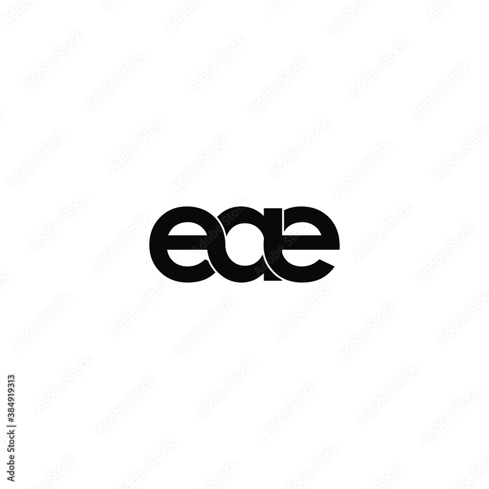 eae letter original monogram logo design Stock Vector | Adobe Stock