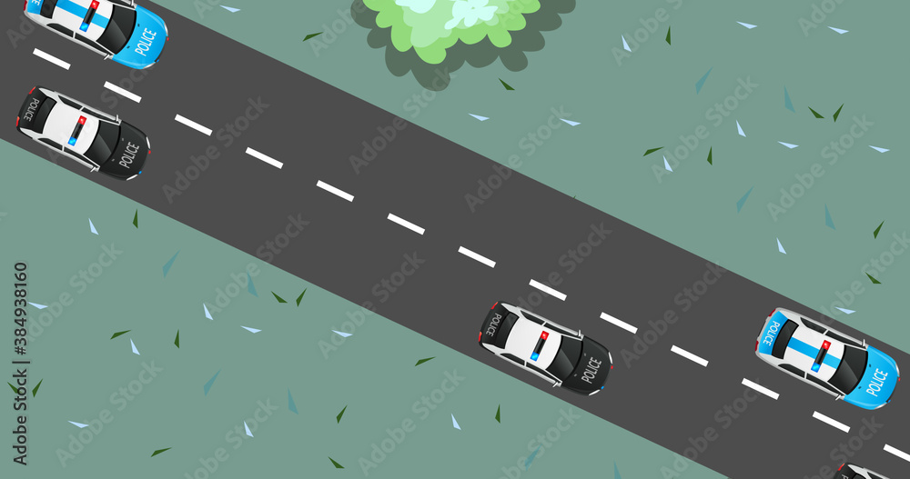 Highway road with out traffic jam. moving car on highway road. 2d ...