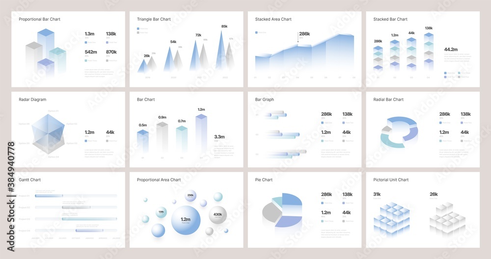 Infographic charts with isometric elements for business layout ...