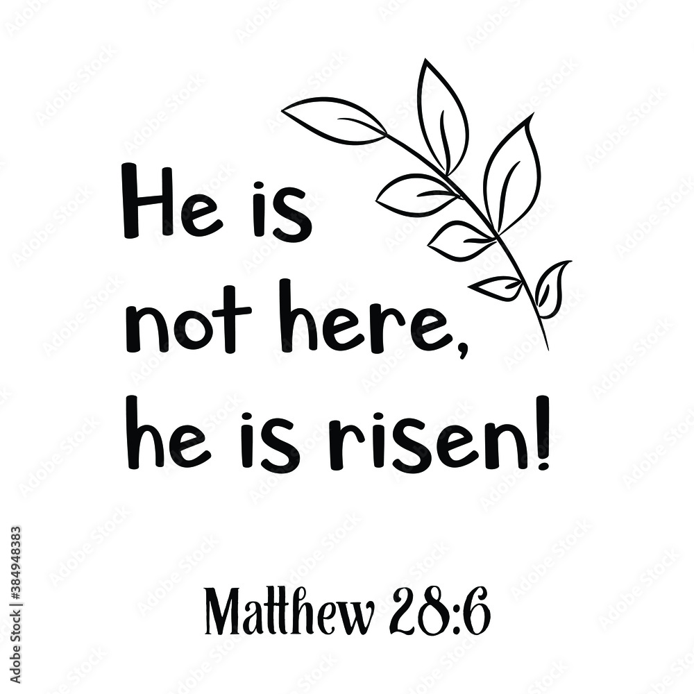He Is Not Here He Is Risen Bible Verse