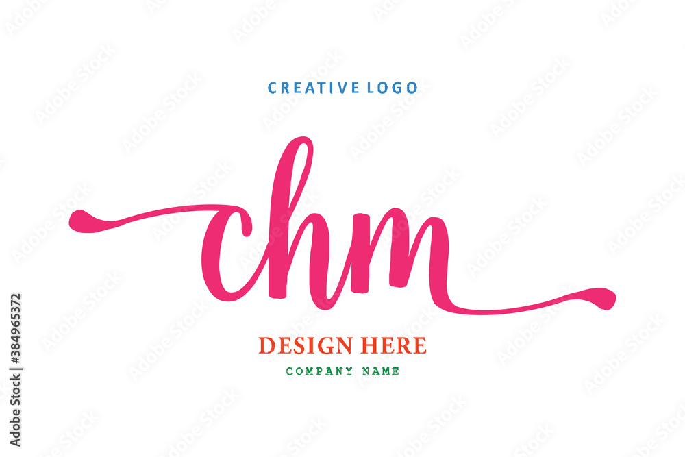simple CHM letter arrangement logo is easy to understand, simple and ...