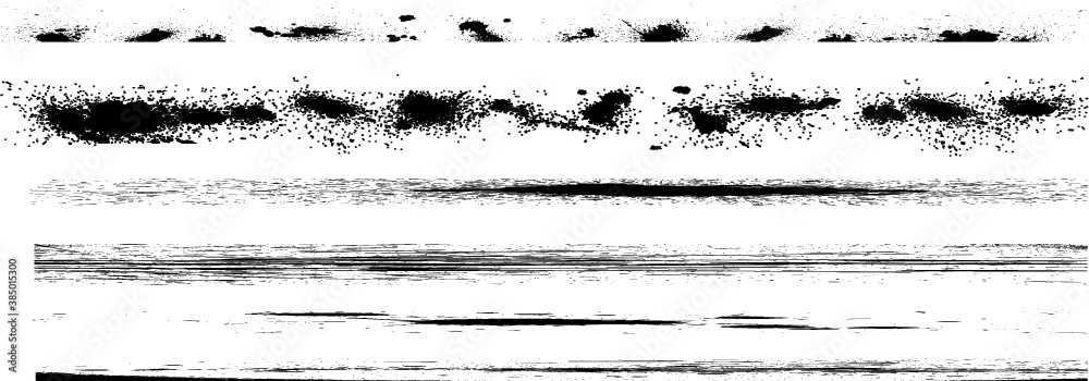 Edges Vector Set . Design Elements . Grunge Borders , Dividers or Brush ...