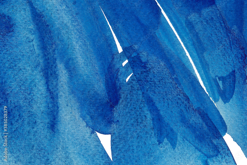 Light blue splash watercolor texture background. Hand drawn blue ...